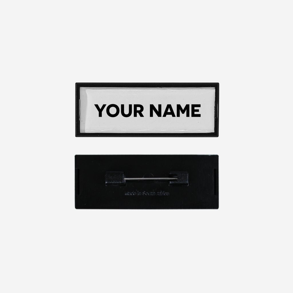 Name Badge : Snap Fit - Small with Pin - Lumoss Mouldings
